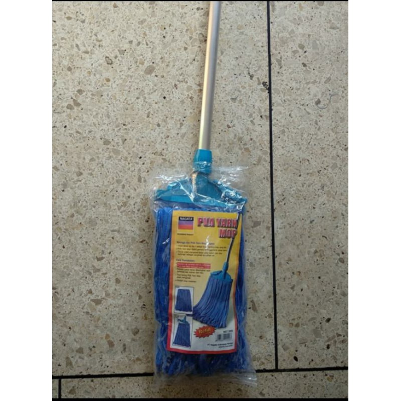 Jual Pel Lantai Nagata 2002 Dengan Gagang Kanebo PVA Yarn Mop / Floor ...