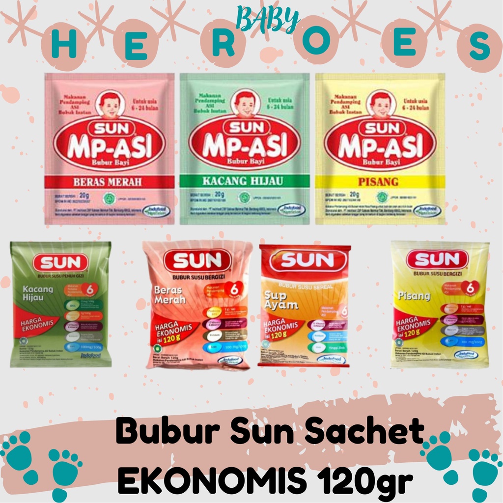 Jual Bubur Sun Sachet EKONOMIS 120gr All Varian | SUN Mpasi Bubur Mp ...