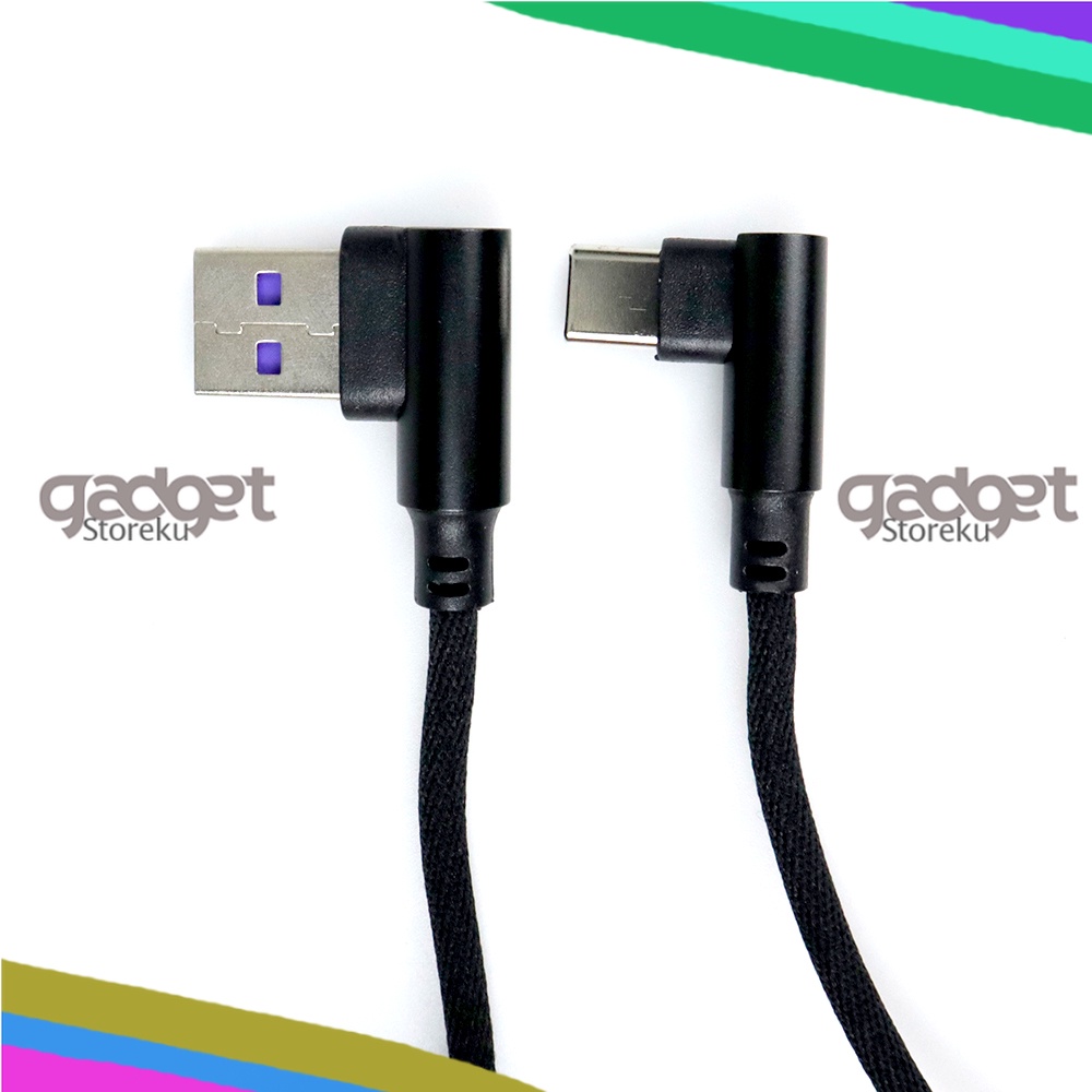 Jual Kabel Charger USB Type C L Shape 2A 1 Meter | Shopee Indonesia