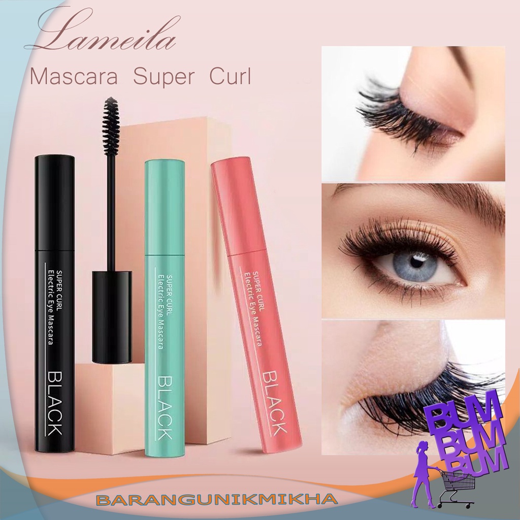 Jual Lameila MASCARA 3D Keriting Tebal Super Curl WARNA HITAM - BUM ...