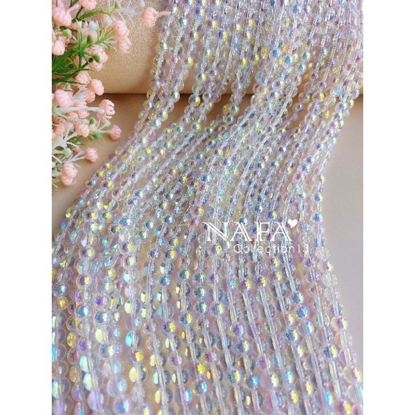 Jual Crystal bulat AB 8mm / Kristal bulat pelangi | Shopee Indonesia
