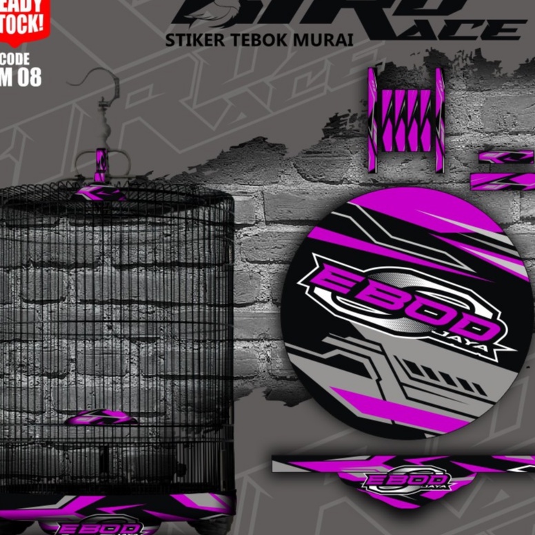 Jual Stiker Decal Tebok Murai Stiker Sangkar Murai Custom Purple ...