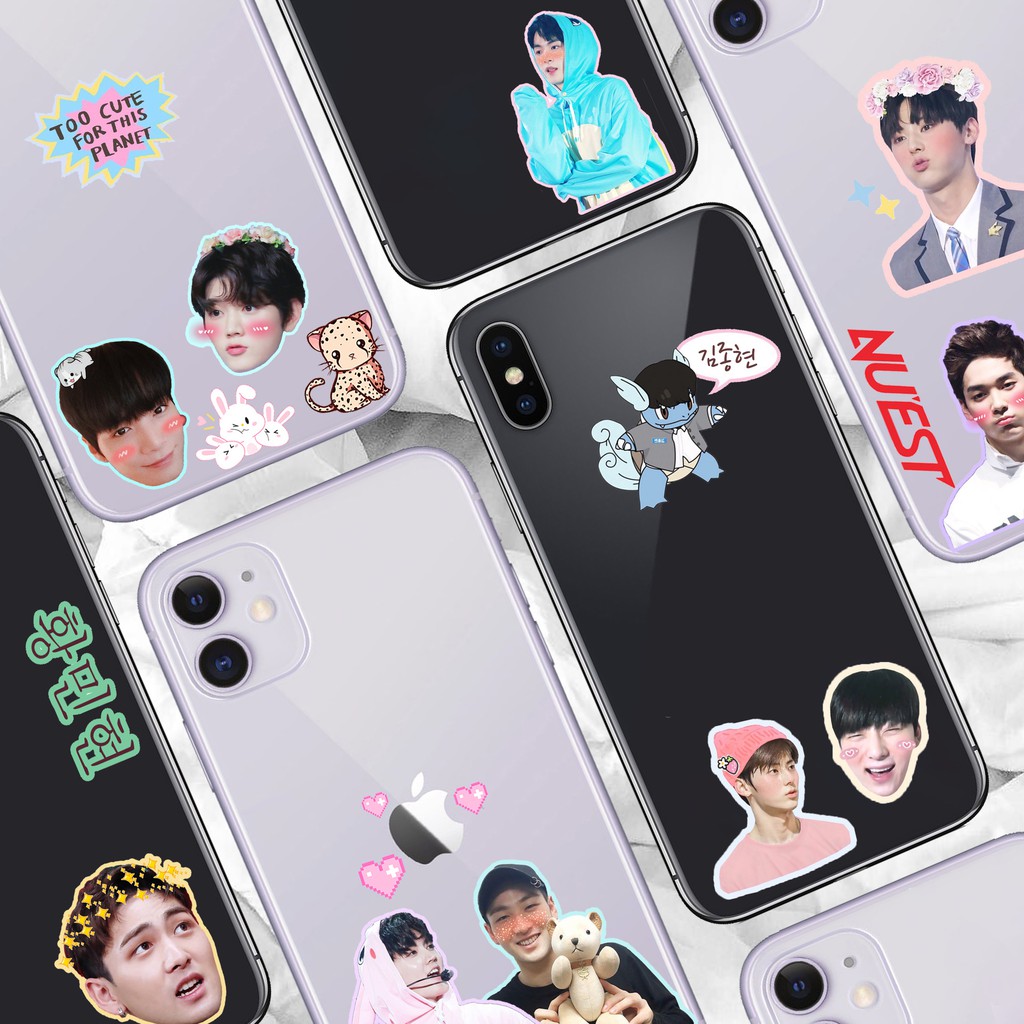 Jual [READY] NU'EST Sticker / Minhyun Baekho Jonghyun Ren Aron | Shopee ...