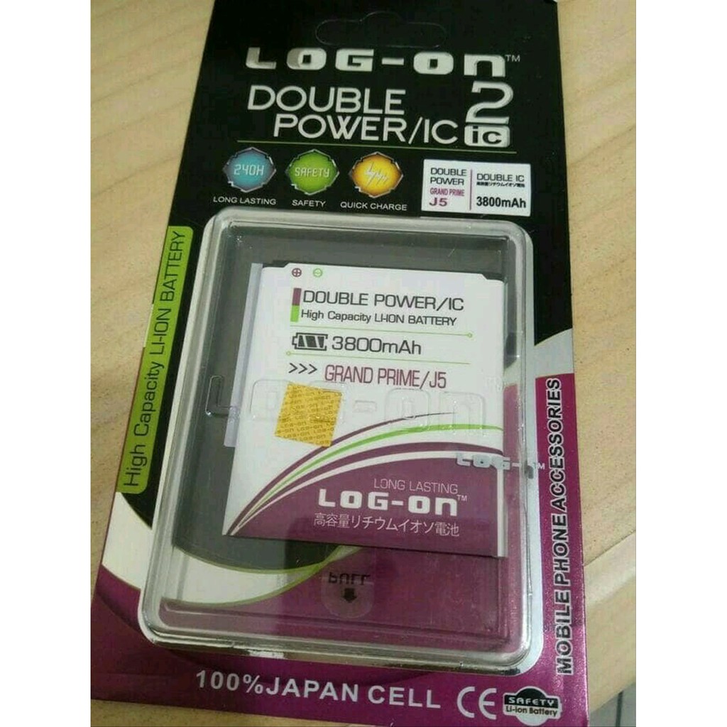 Jual Battery Batre Baterai Double Power IC Log On Samsung GRAND PRIME / J5 / J3 2016 / J2 PRIME ...