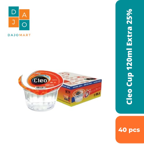 Jual Cleo Cup 120 ml Extra 25% (karton) | Shopee Indonesia