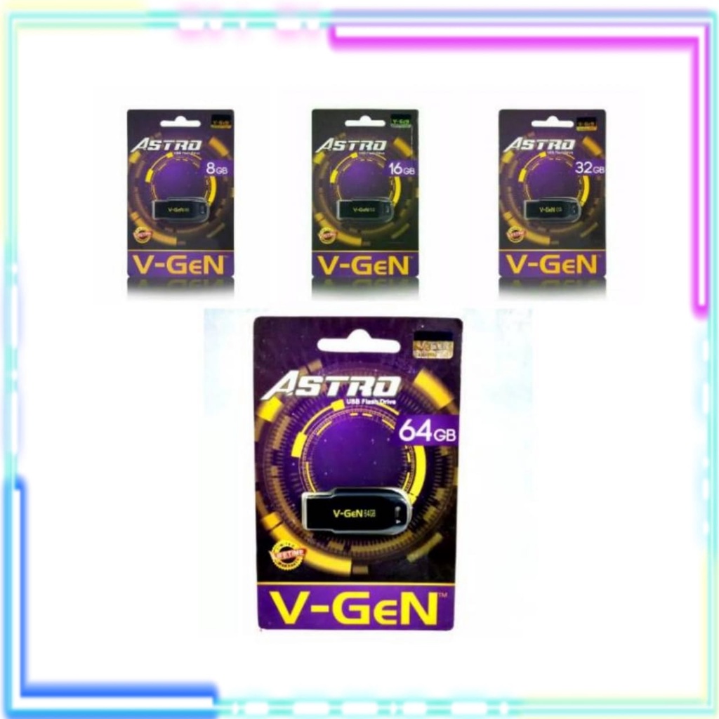 Jual FLASHDISK V-GEN ASTRO USB VGEN 8GB 16GB 32GB 64GB FLASH DISK ...