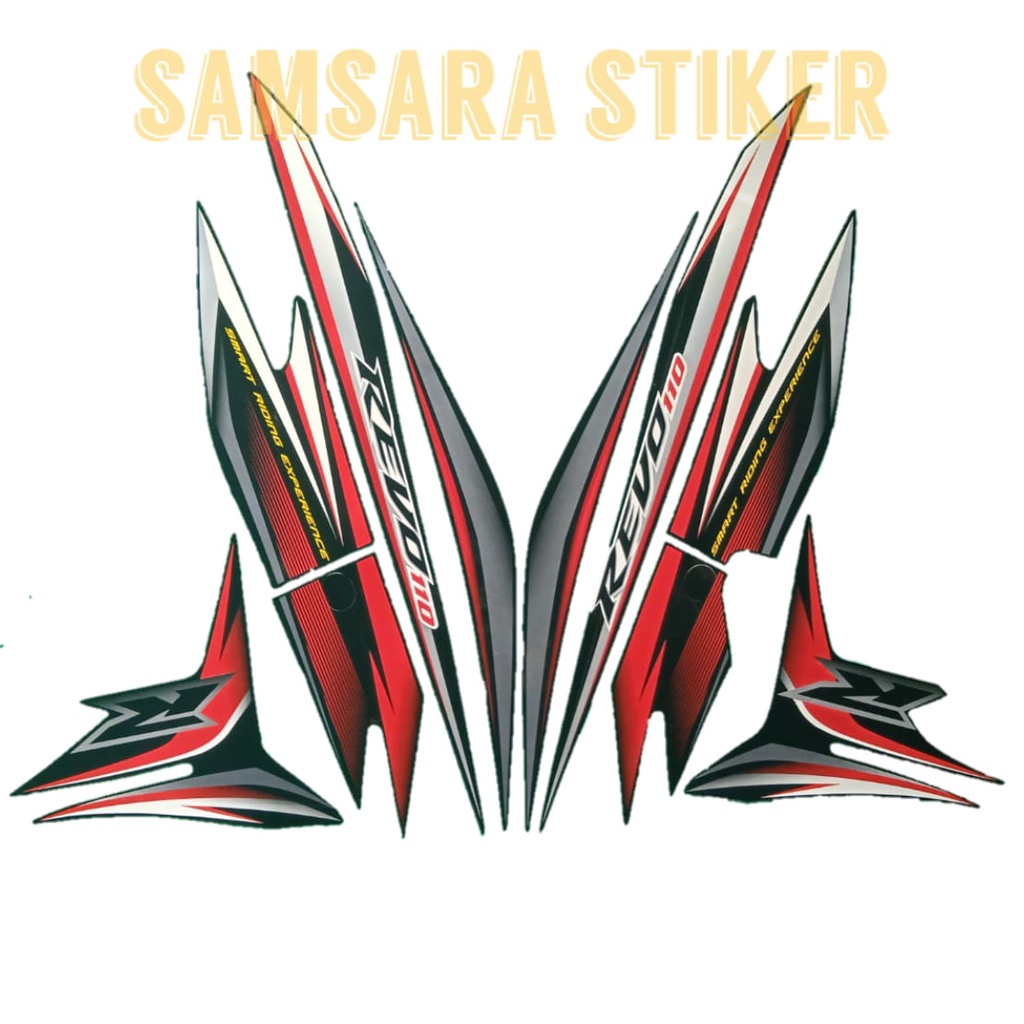 Jual stiker motor honda Revo R 110 2013 Hitam | Shopee Indonesia