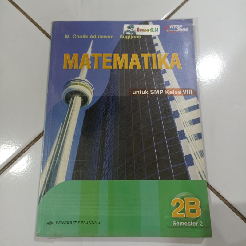 Jual buku cetak matematika KTSP penerbit erlangga m. cholik adinawan sugihono kelas 2B/8 ...