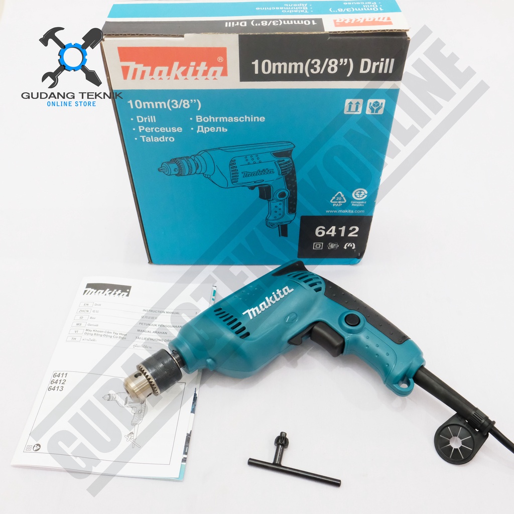 Jual Mesin Bor Tangan MAKITA 6412 / Mesin Bor Listrik Makita 6412 10mm - Elektrik Drill MAKITA ...
