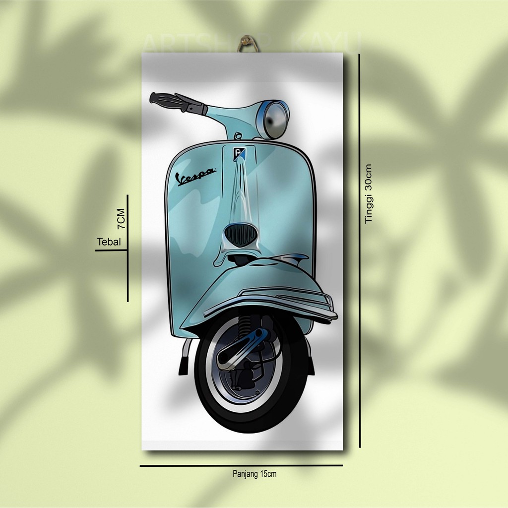 Jual Hiasan dinding VESPA Hiasan Kamar Poster Kayu Pajangan Rumah ...