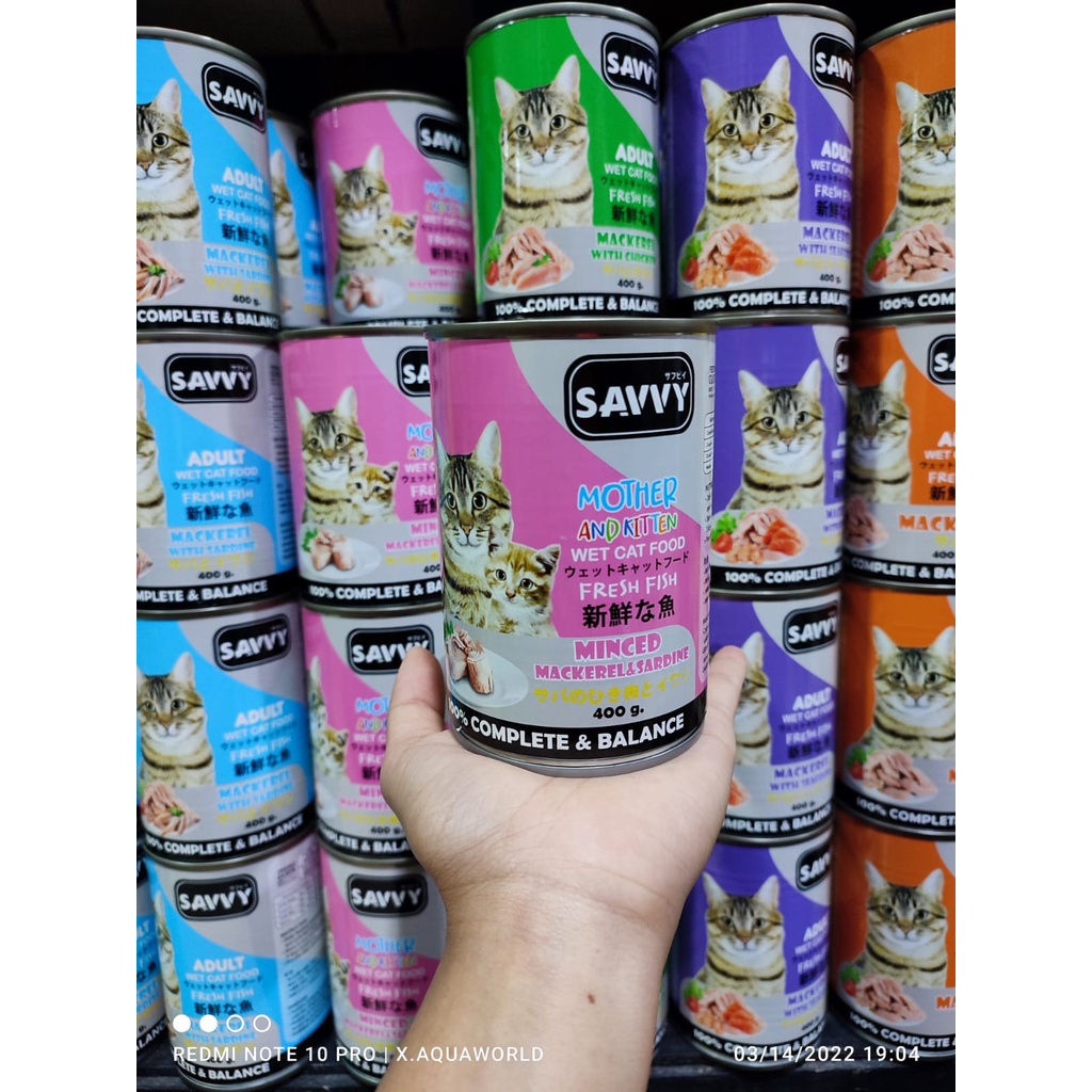 Jual SAVVY - Cat Food Basah Mother&Kitten (Mackerel With Sardine ...