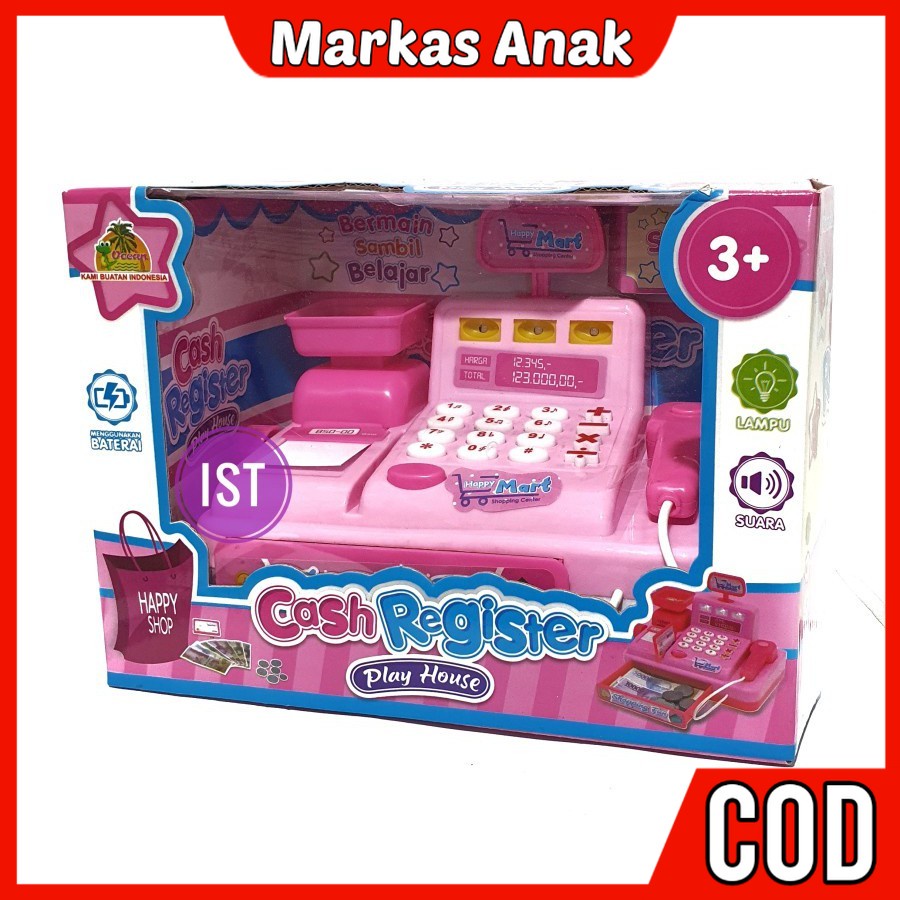 Jual Mainan Anak Anak Umur 3 4 5 6 Tahun Rumah Cash Register Kasir ...