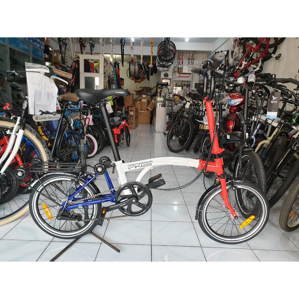 Jual Sepeda Lipat 16 Inch Element Pikes 3 Speed FRANCE Red White Blue ...