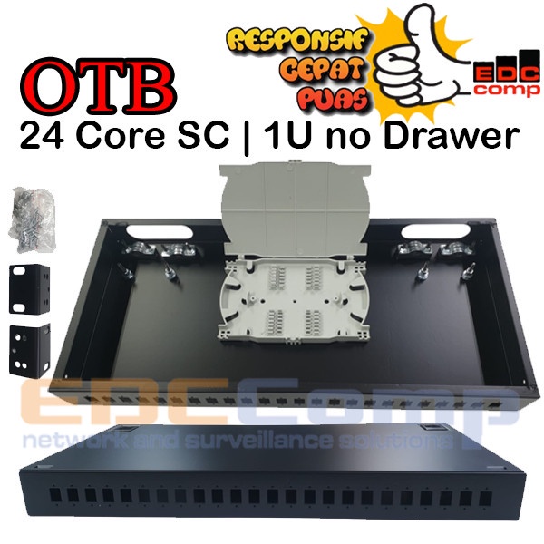 Jual Fiber Optic OTB 24 Core SC | 1U no Drawer ODF OTB 24 Core Kosong ...