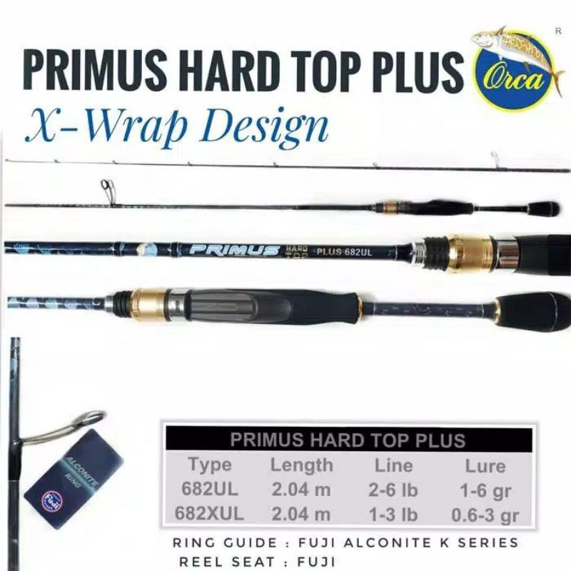 Jual JORAN ULTRALIGHT ORCA PRIMUS HARD TOP PLUS 682XUL 682UL 1-3LB 2-6LB FULL FUJI FUJI | Shopee ...