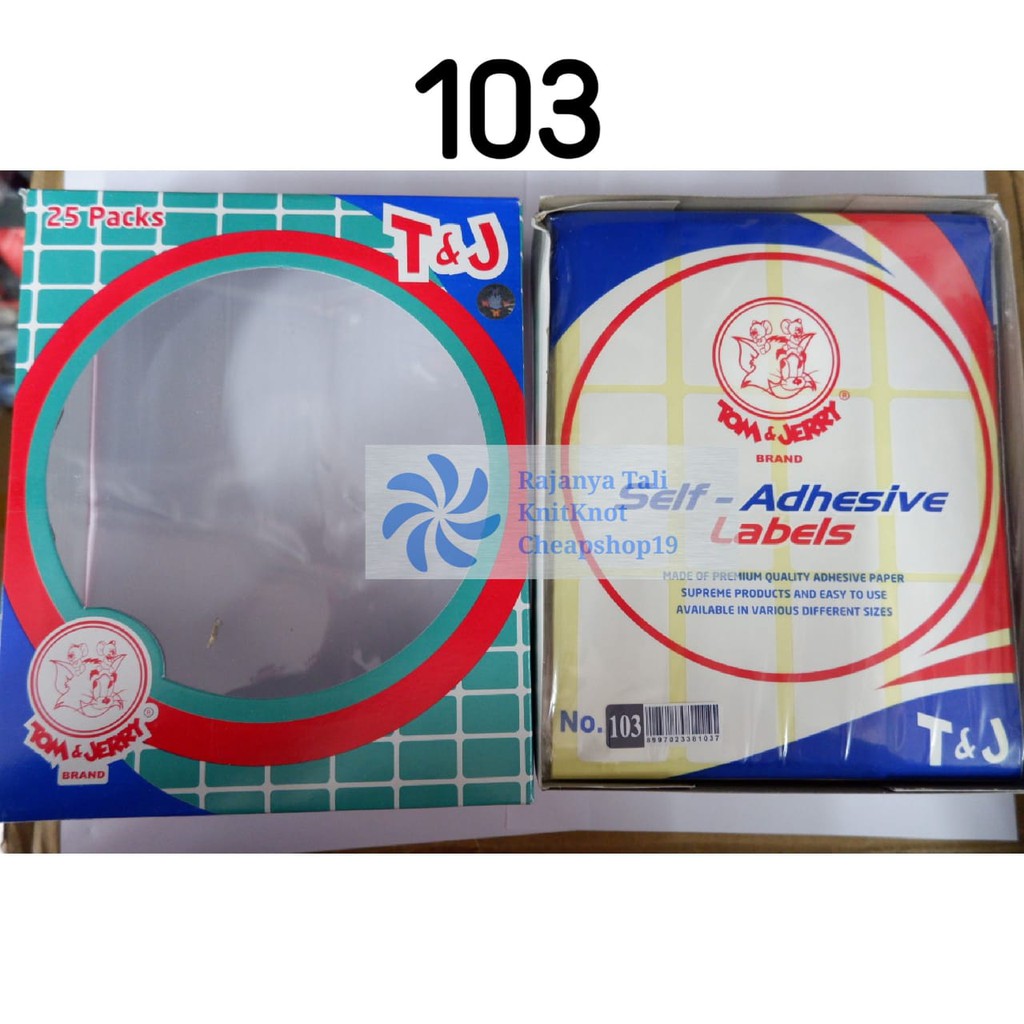 Jual Kertas Stiker Sticker Label TOM&JERRY No.103 HVS 32 x 64 mm isi 120 | Shopee Indonesia