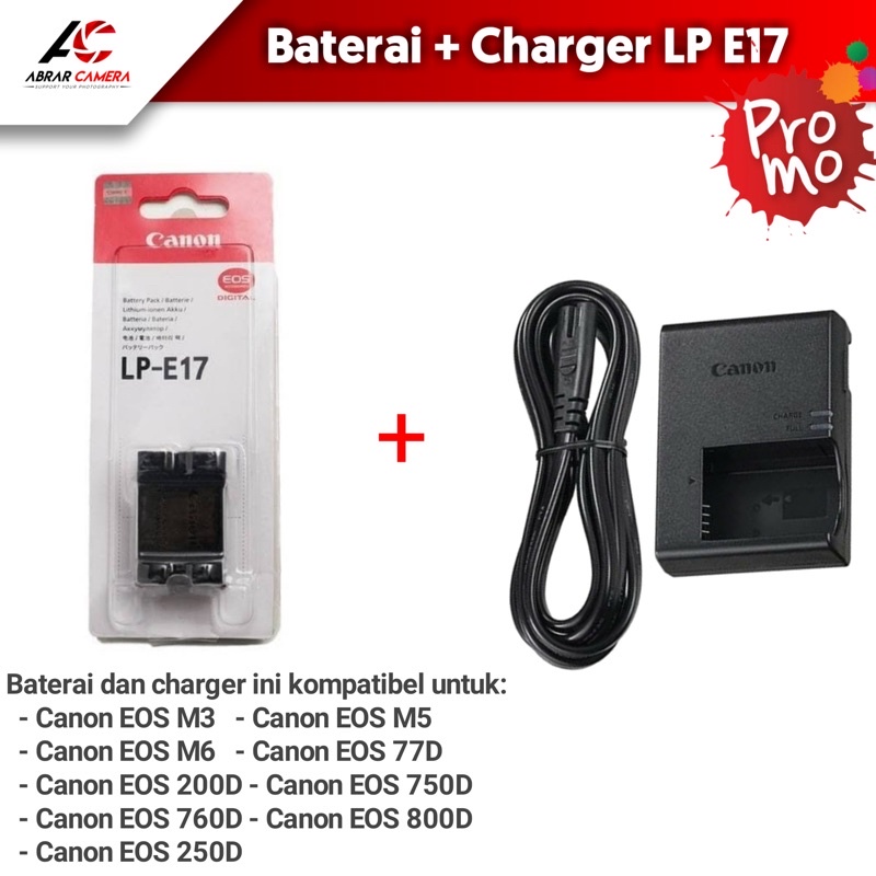 Jual Baterai Charger LP E17 LC untuk Kamera Canon EOS RP R10 R50 R8 M3 ...