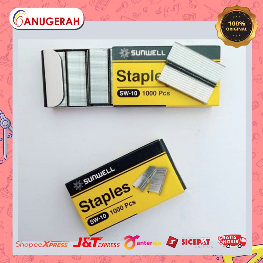 Jual SUNWELL SW-10 NO. 10 ISI STAPLES / ISI STAPLER | Shopee Indonesia