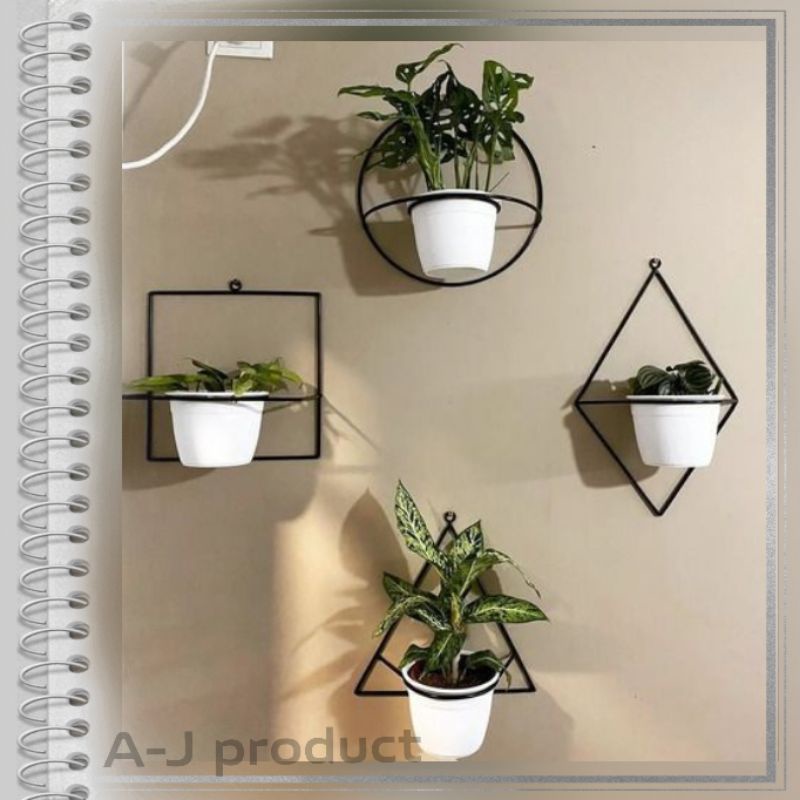 Jual Rak pot bunga modern diameter pot 10 cm, Rak pot bunga tempel, Rak ...