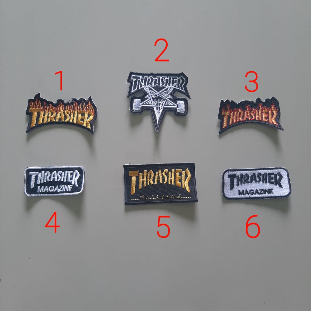 Jual Patch Emblem Logo Bordir Border Border Thrasher | Shopee Indonesia