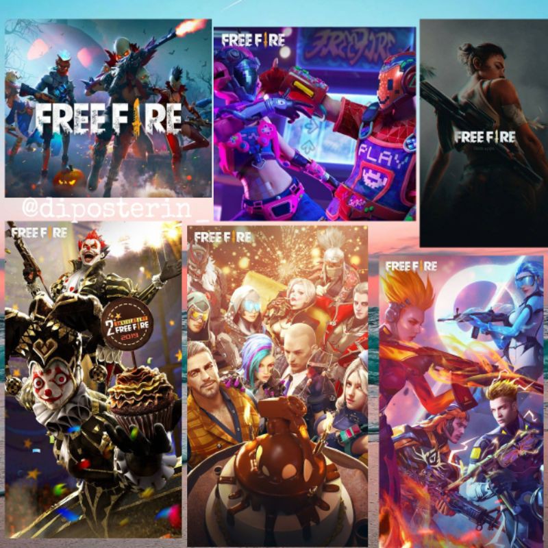 Jual poster FREE FIRE MURAH ( satu paket isi 6 poster ) | Shopee Indonesia