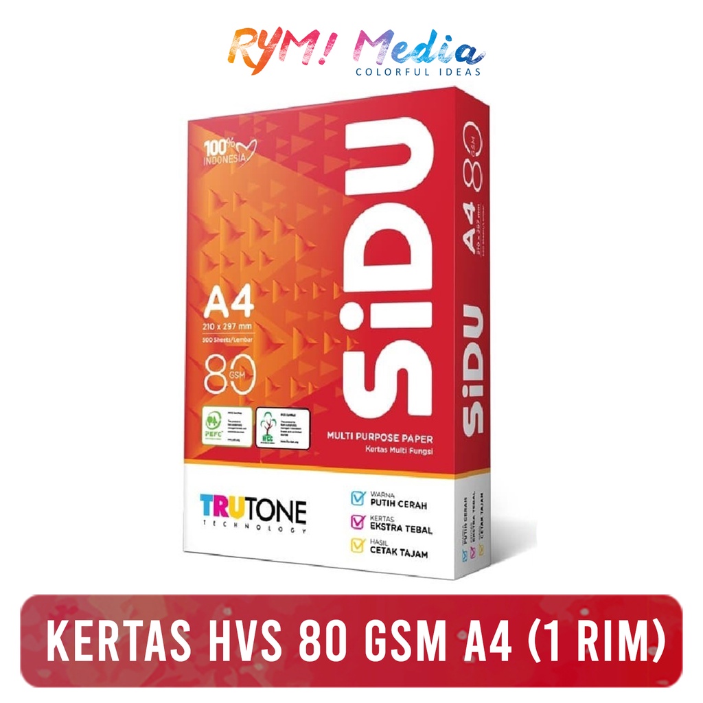 Jual Kertas HVS 80 gsm A4 1 RIM - Kertas Fotocopy Print A4 Putih 500 ...