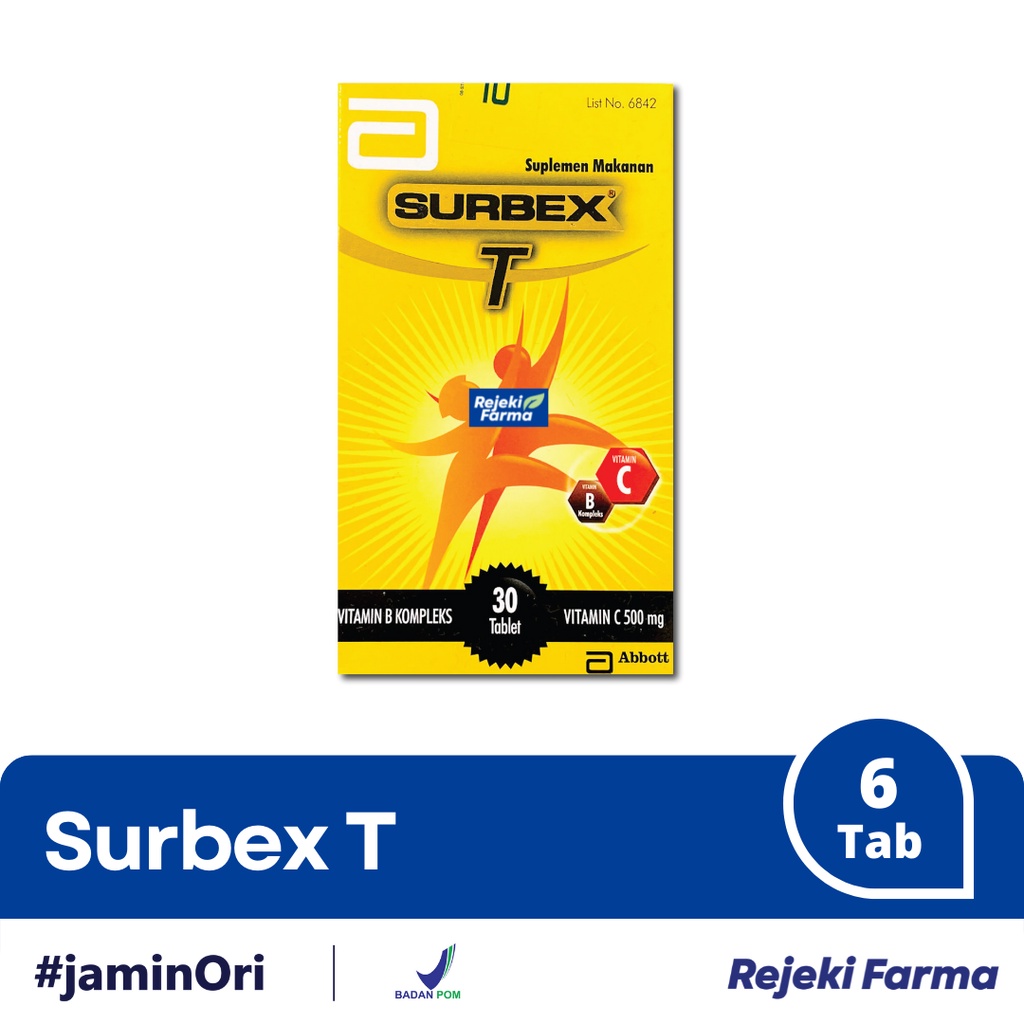 Jual Surbex-T 1 per Strip isi 6 Tablet - Surbex T Kuning Multivitamin ...