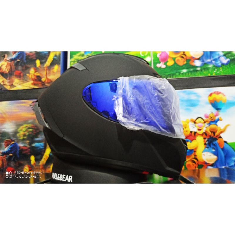 Jual Helm SCOOT RX7 Black doff iridium Blue 2021(fullface) | Shopee ...