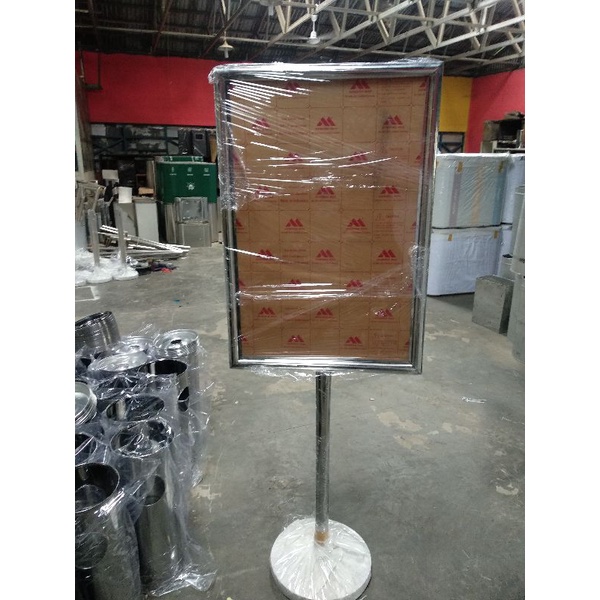 Jual standing sign display stainless | Shopee Indonesia