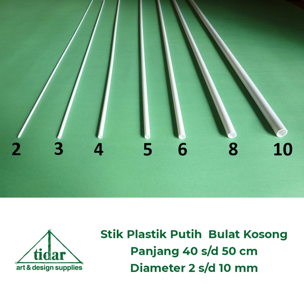 Jual White Round Plastic Stick - Pipa Tube Hollow - Stik Plastik Putih ...