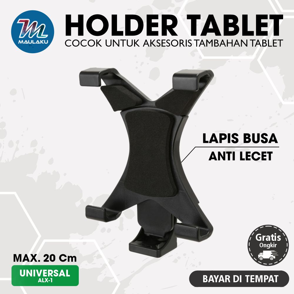 Jual Universal Tablet Holder Mount 1/4 Screw Bracket Tripod Stand ...