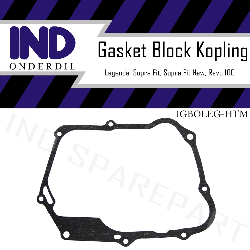 Jual Gasket Packing-Paking Block-Blok Kopling-Kupling Hitam Legenda/Supra Fit Lama-New/Revo 100 ...