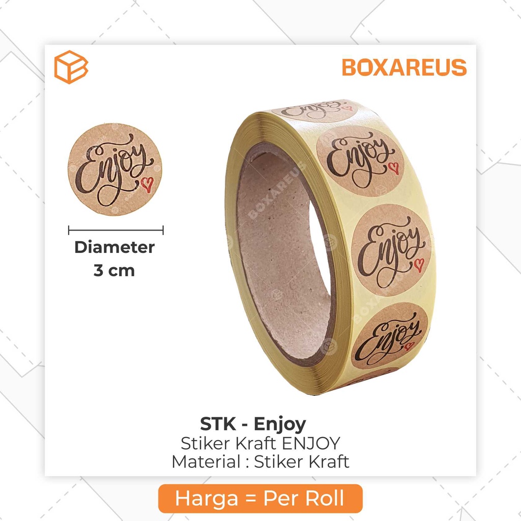 Jual Stiker Kraft Enjoy | Sticker Label Seal Dekor STK-ENJOY | Shopee ...