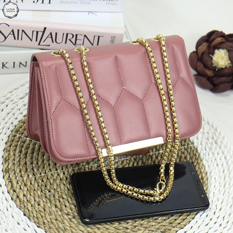 Jual Luna Aura Tas Kotak Mini Rantai Ulir Lexa Behel DK 12 Slingbag ...