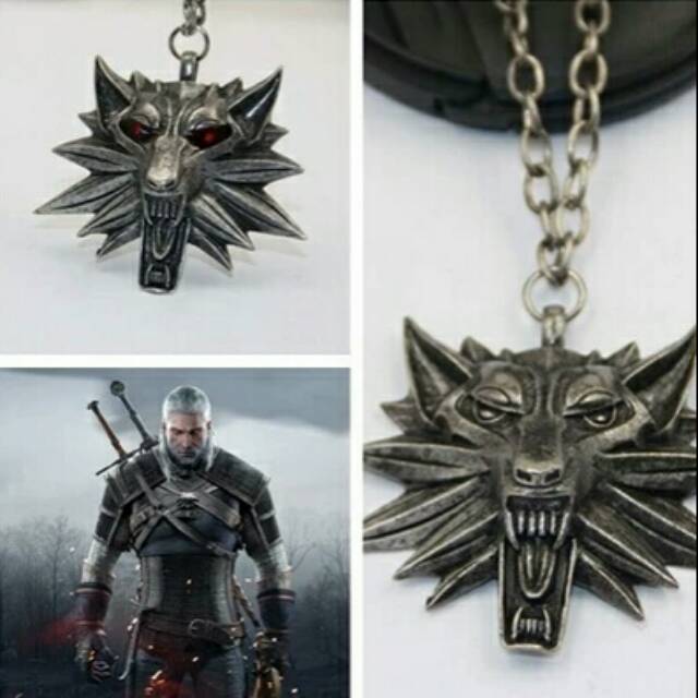Jual Necklace pendant witcher wild hunt kalung liontin titanium impor ...