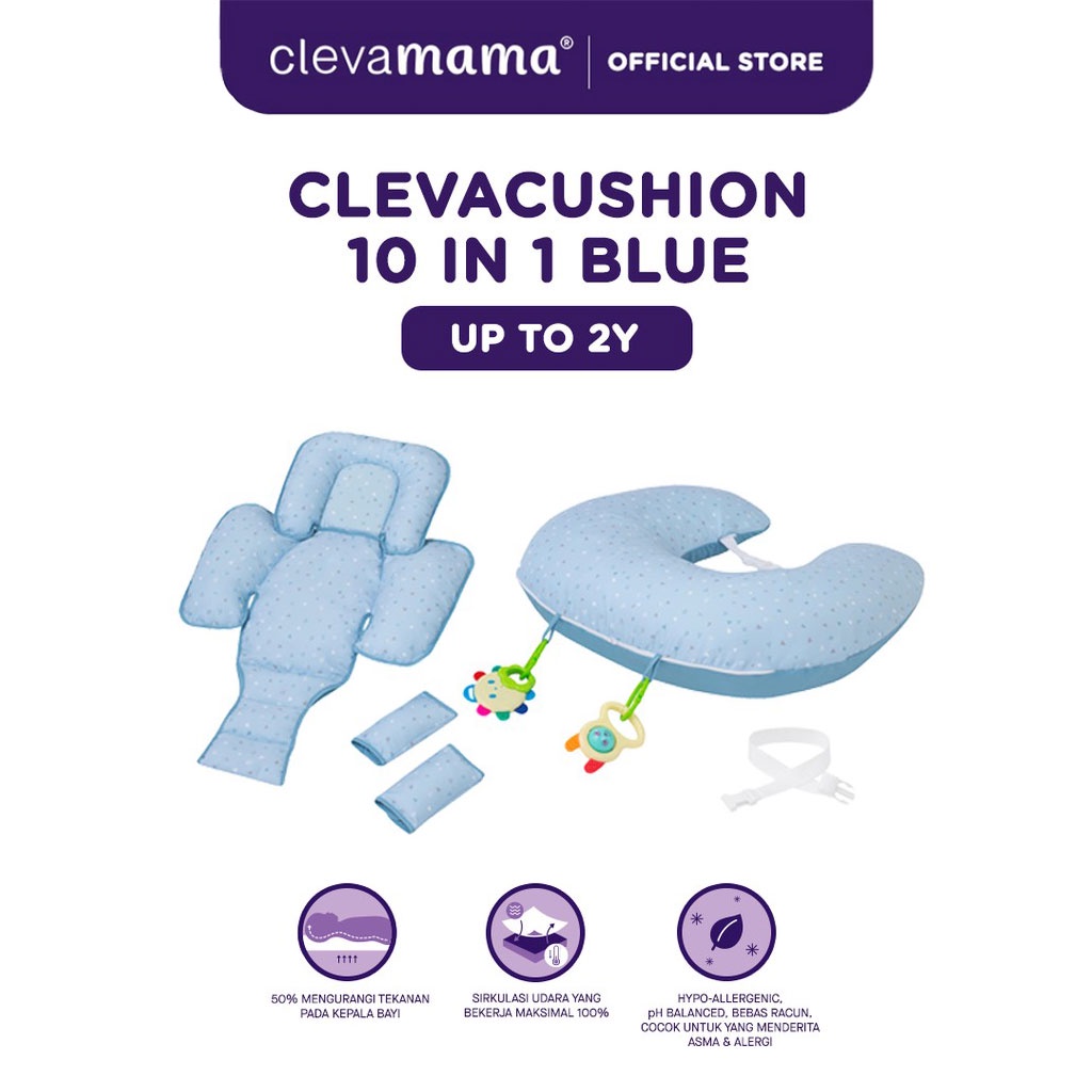 Jual Clevamama Baby Clevacushion 10 In 1 - Bantal Menyusui, Alas ...