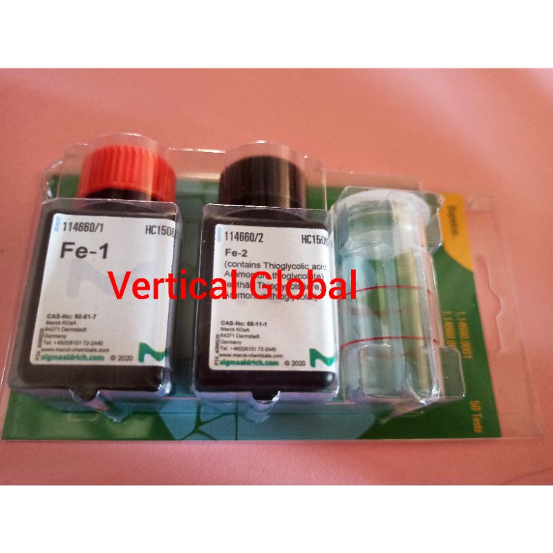 Jual Iron Test Kit Merck M.1.14660.0001 Fe Test | Shopee Indonesia