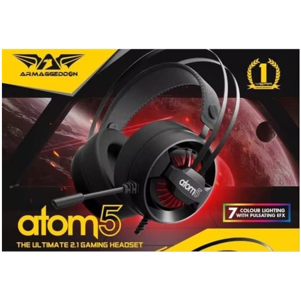 Jual Headset Gaming Atom 5 Armageddon 2.1 , 7 Colour Lightning With EFX ...