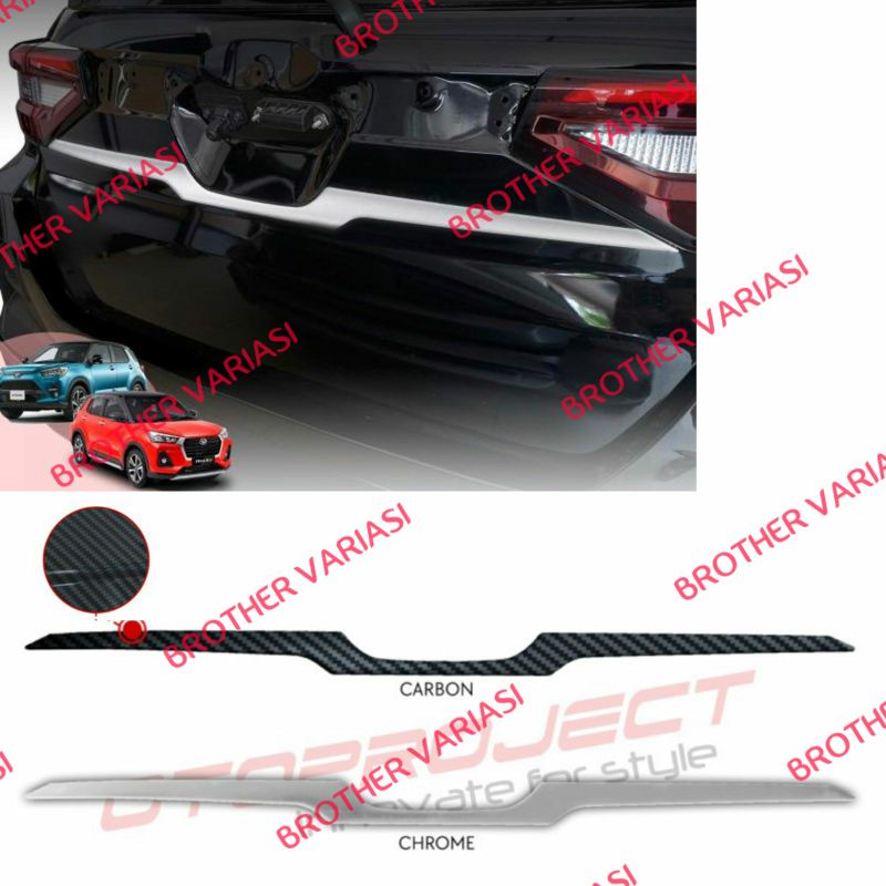 Jual List Pintu Belakang Raize Rocky Carbon Chrome Back Door Otoproject ...