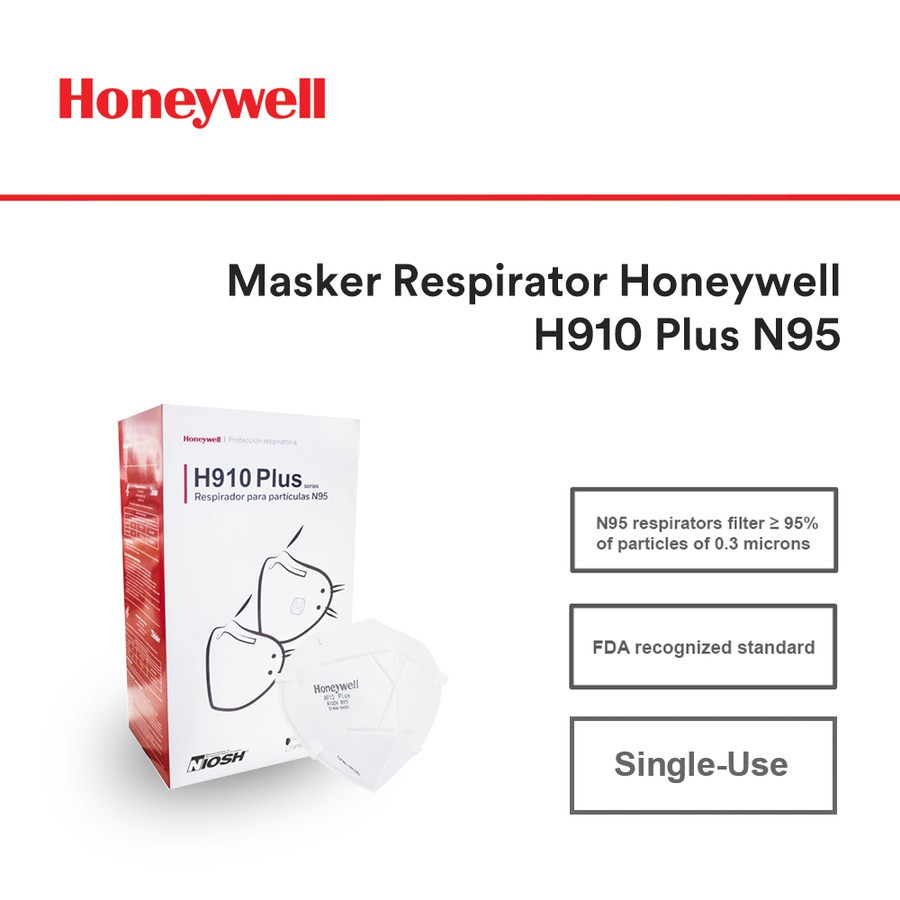 Jual Masker N95 Honeywell H910 PLUS Folding Respirator -1 Box isi 50 masker | Shopee Indonesia