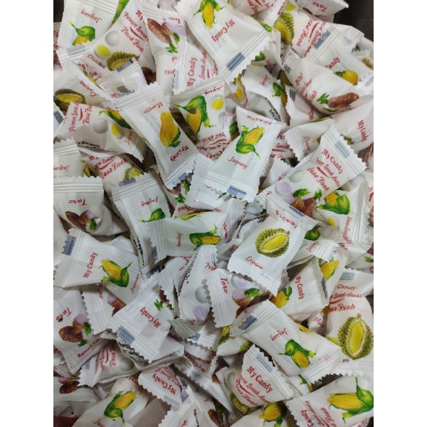 Jual Permen buah rasa jagung dan durian 500gr | Shopee Indonesia