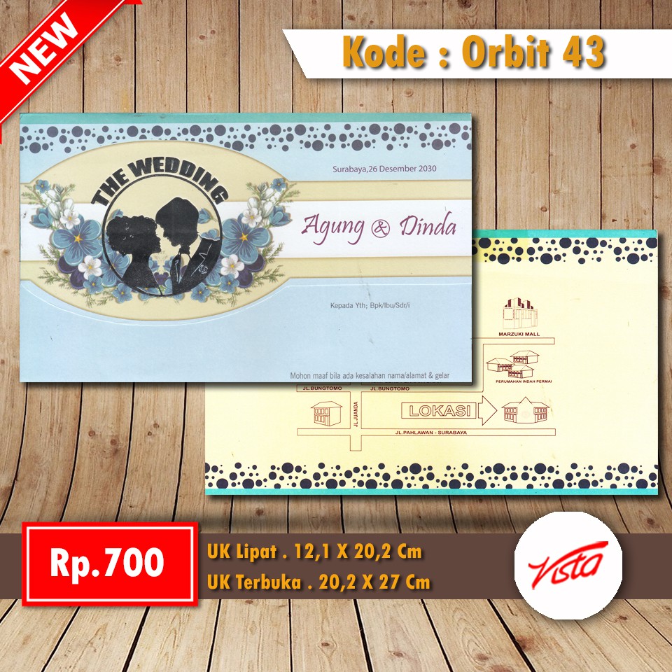 Jual Undangan nikah blanko orbit 43 DIY Print pontianak harga ukuran ...