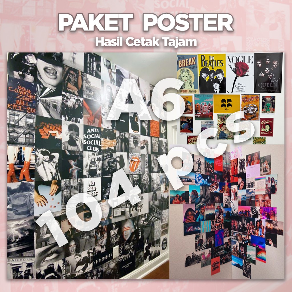 Jual PAKET POSTER A6 (ISI 104PCS) HD | Shopee Indonesia