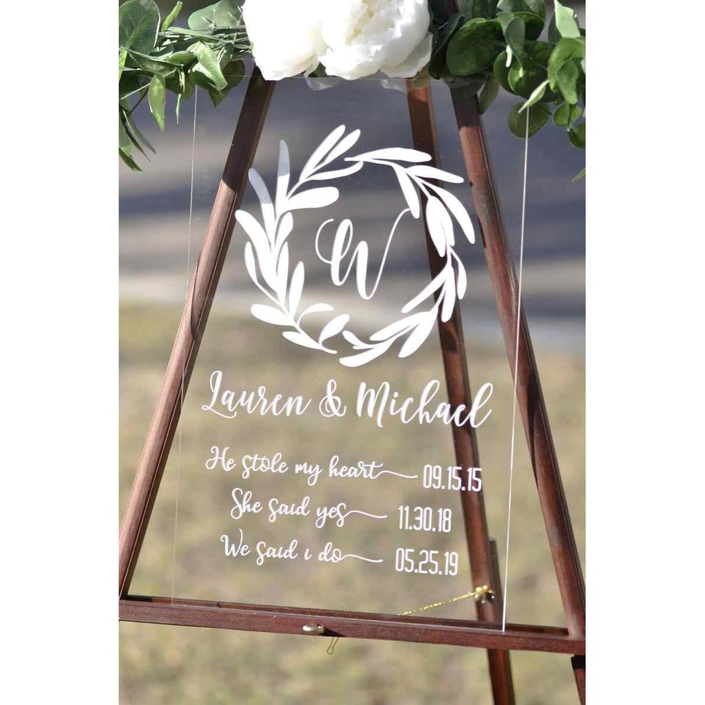 Jual WEDDING WELCOME SIGNAGE PAPAN SELAMAT DATANG PERNIKAHAN AKRILIK ...