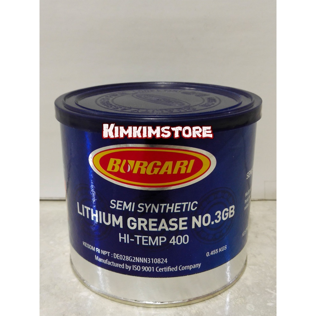 Jual Grease Pelumas Stempet Gemuk Burgari Semi Synthetic Lithium No 3GB Hi High Temp 455G 455 ...