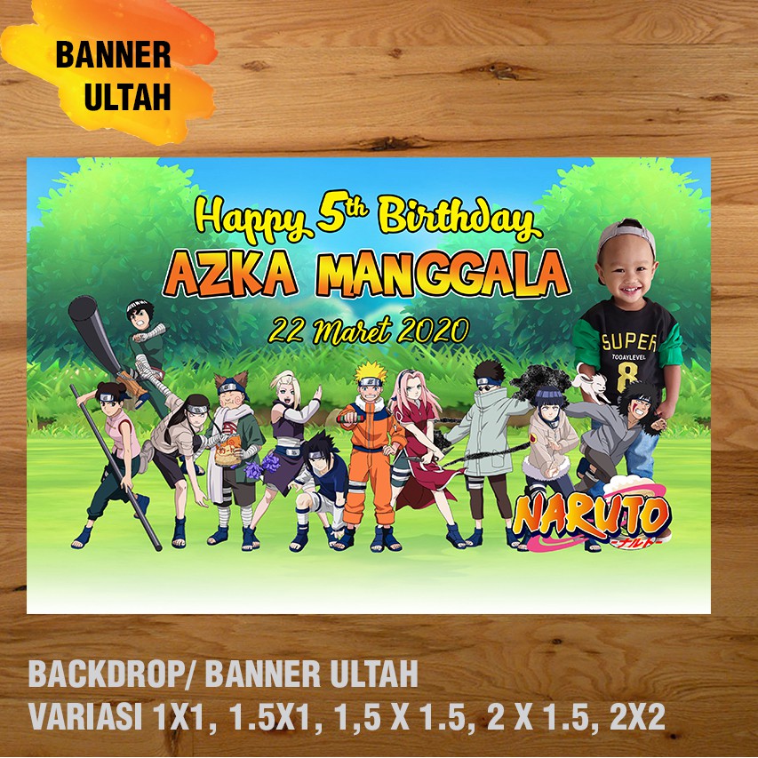 Jual NARUTO BANNER/ BACKDROP/ SPANDUK ULANG TAHUN UL-TAH | Shopee Indonesia