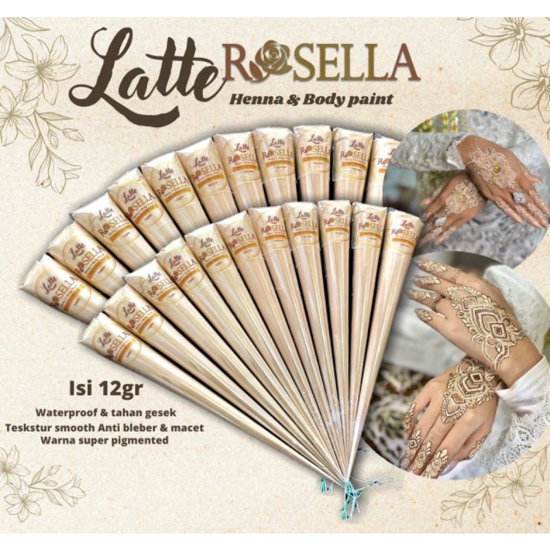 Jual Henna Latte Henna Nude by Rosella Brand, Waterproof Body Paint ...