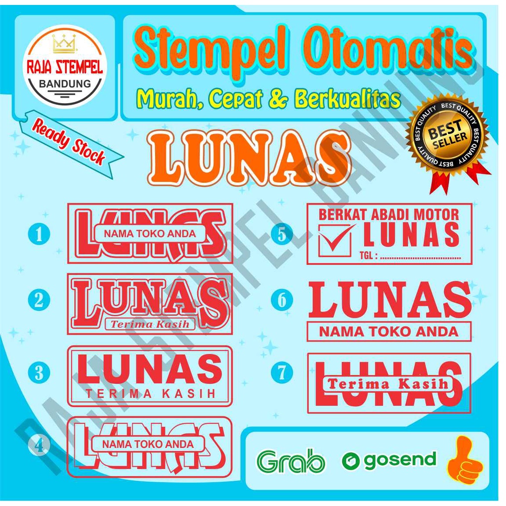 Jual Termurah!!! Stempel Lunas | Stempel Lunas dan Tanggal | Stample ...