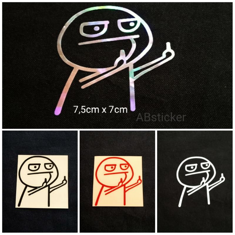 Jual Sticker Middle Finger Pucek Cutting Sticker Animasi Lucu Shopee