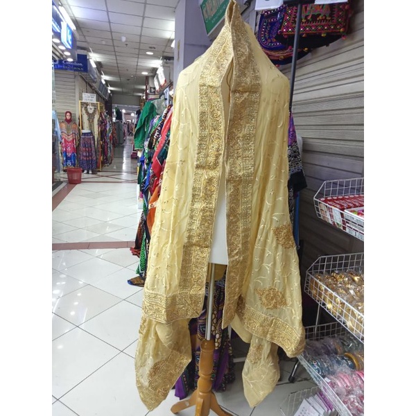 Jual Dupatta Siffon List Bludru Selendang Sarung Pengantin India Adat ...
